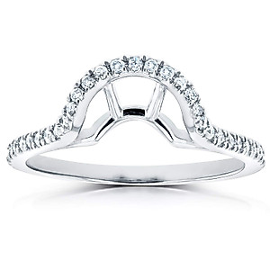 Kobelli Lab Grown Diamond Notched Basket Curve Wedding Band 1/4 CTW 14k White Gold (DEF/VS), 5