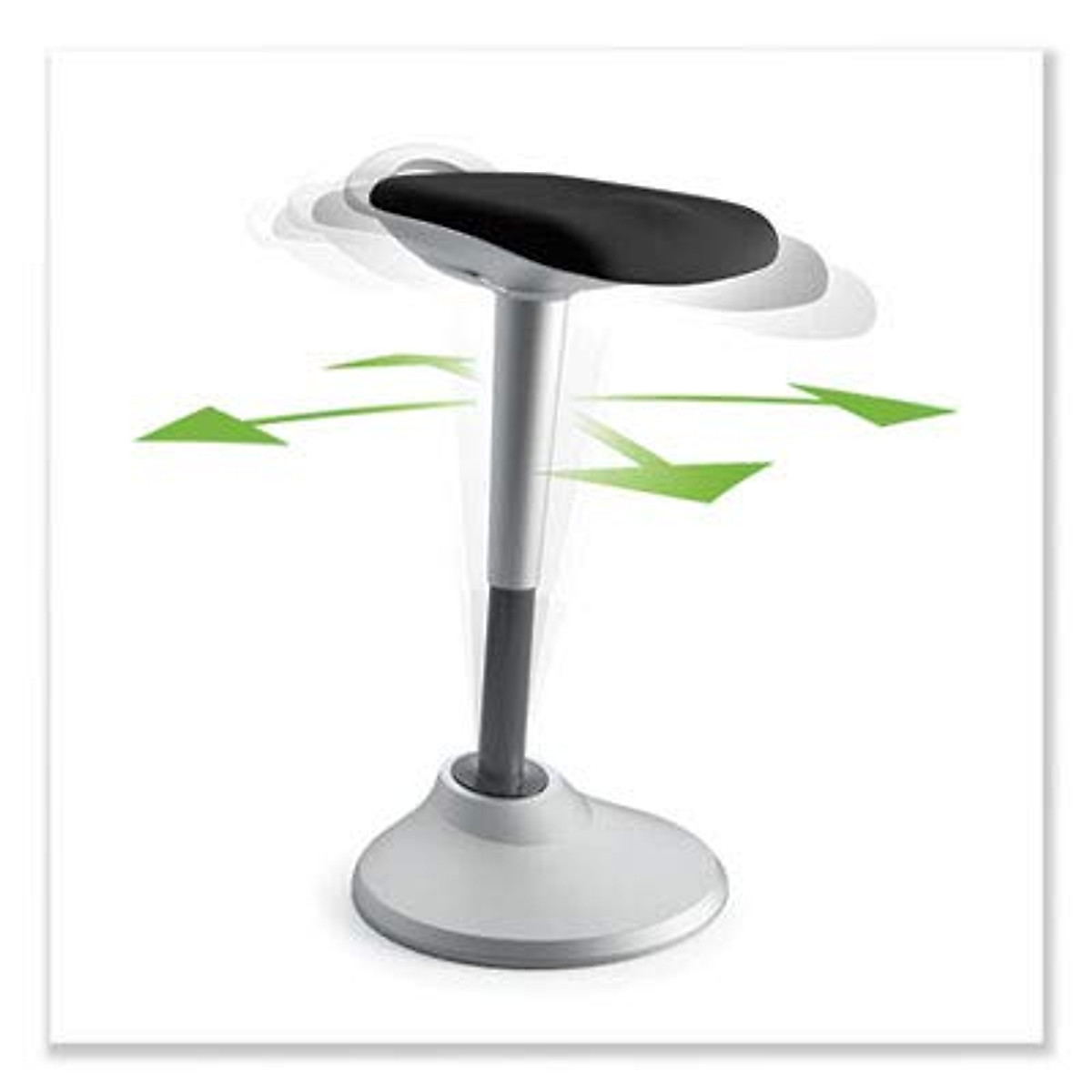 HON Perch Stool, Sit to Stand Backless Stool for Office Desk, Black (HVLPERCH)