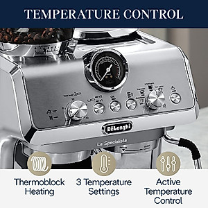 De'Longhi La Specialista Arte Evo Espresso Machine with Cold Brew, Manual Milk Frother, Barista Kit for Latte, Cappuccino, Built-in Grinder, EC9255M