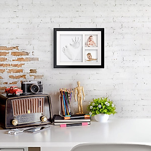 Baby Handprint and Footprint Keepsake Kit, Newborn Prints Photo Frame for Boys Girls, New Mom Babies Shower Gifts Set, Infant Picture Frames Registry, Nursery Memory Art Decor Kits