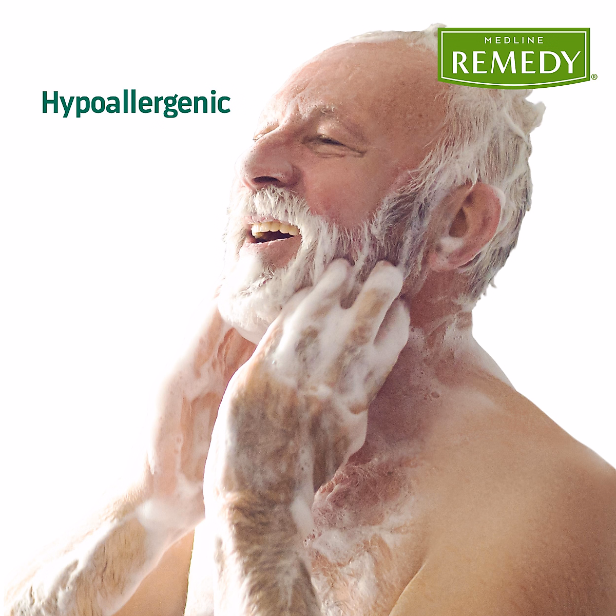 Medline Remedy Essentials Shampoo & Body Wash (128 oz), 4 Count, Kiwi Mango Scent, Full Body Gel Cleanser with Aloe, Refill Size, Sulfate Free, For Men & Women, Incontinence Care, Bedside Cleansing