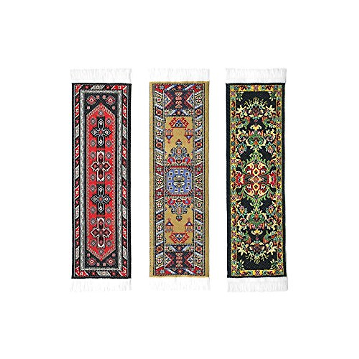 Oriental Carpet Bookmarks Tientsin - Authentic Woven Carpet - RUG BOOKMARKS - Beautiful, Elegant, Woven Cloth Bookmarks! Best Gifts for Men Women Adults Teens Teachers & Librarians!
