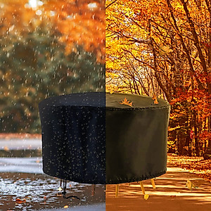 Onlyme Patio Table and Chairs Cover Round, Outdoor Durable and Waterproof Furniture Set Covers, 90 inch