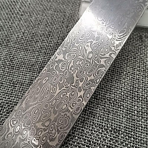 Handmade Damascus Steel Billet Knife/Blank Blade Making Bar Clouds 150x25x3mm