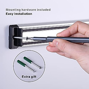 KITCHENDAO Magnetic Knife Rack - 17.5 inch - Knife Holder for Wall with Magnet -Knife Storage Bar Strip - Aluminum - Metal Knives, Utensils and Kitchen Sets Holder