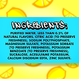 Splash Refresher, Lemon Flavor Water Beverage, 8 Fl Oz Plastic Bottles (24 Count)