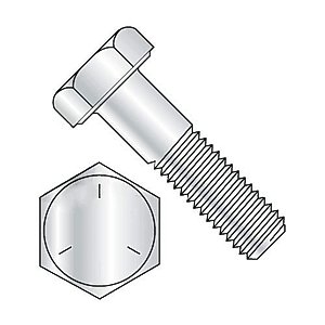 Newport Fasteners Hex Bolts, Grade 5 Zinc Plated, 7/16"-14 x 2 1/4" (Quantity: 50 pcs) Made in USA, Partially Threaded UNC Thread (Thread Size: 7/16") x (Length: 2 1/4")