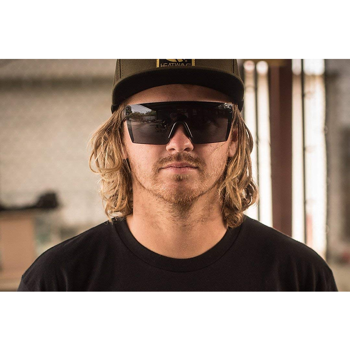 Heat Wave Visual Lazer Face Z87 Sunglasses in Black