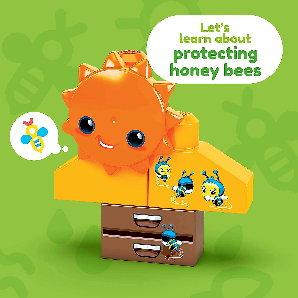 Mega BLOKS Fisher-Price Toddler Building Blocks Toy Set, Green Town Grow & Protect Farm with 51 Pieces, 3 Figures, Ages 1+ Years