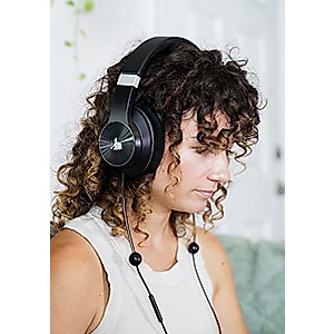 DefenderShield EMF-Free Over-Ear Adult Headphones - Universal Air Tube Wired Crystal Clear Stereo Headset with Microphone & Volume Control - Compatible with iPhone, Galaxy, iPad & Other Audio Devices