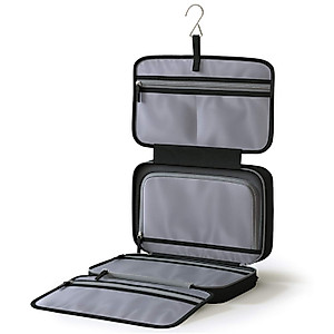 JAGURDS Hanging Toiletry Bag - Toiletries Travel Bag with Hook, Hanging Make Up Organizer Travel Cosmetic Bag - Travel Bathroom Bag