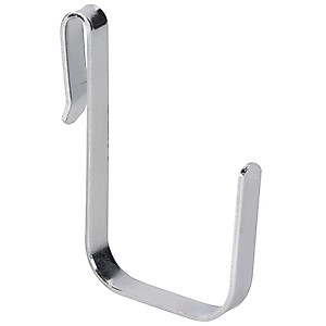 Omega Large Chrome Double Snap-On J-Hook for Wire Shelving