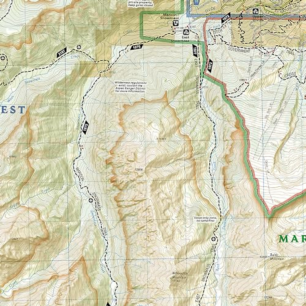 Maroon Bells, Redstone, Marble Map (National Geographic Trails Illustrated Map, 128)