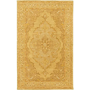 Hauteloom Kapowsin Wool Living Room, Bedroom Area Rug - Updated Traditional - Brown, Red - 6' x 9'