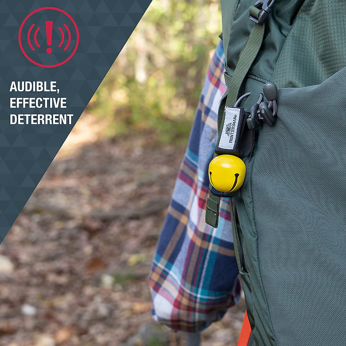 SABRE Frontiersman Bear Bell, Magnetic Silencer, Durable Hook and Loop Strap Attachment, Helps To Prevent Startling Bears While Hiking