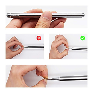 Disc Tip, 6-Pack High Precision and Universal Crystal Round Shape Replaceable Stylus Pen Disc Tips