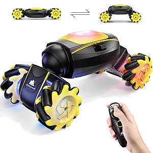 DODOELEPHANT Gesture Sensing RC Stunt Car, Kids Remote Control Cars Toys 4WD Monster Truck Crawler with Gravity Sensor 2.4Ghz 9.5mph 1:28 Transform Offroad Birthday Christmas for Boys Girls