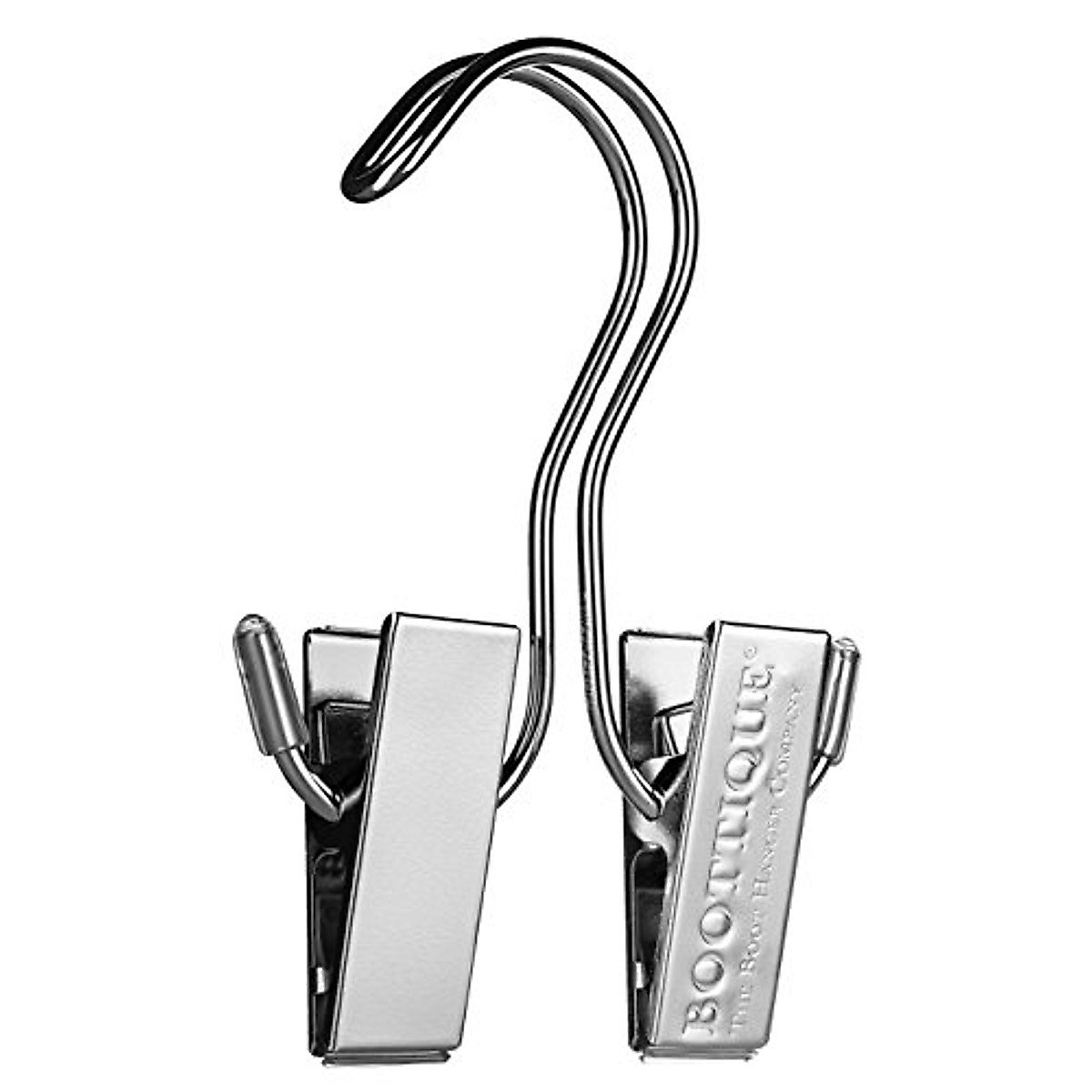 NEW IMPROVED SYSTEM- Boot Stax: Vertical Hanging Boot Rack, Boot Storage, Boot Organizer: 1 Vertical Rod that Swivels + 6 Silver Boot Hangers (Silver)