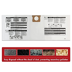 Shop-Vac 90662 10-14 Gallon Disposable Collection Filter Bag, 6 Pack