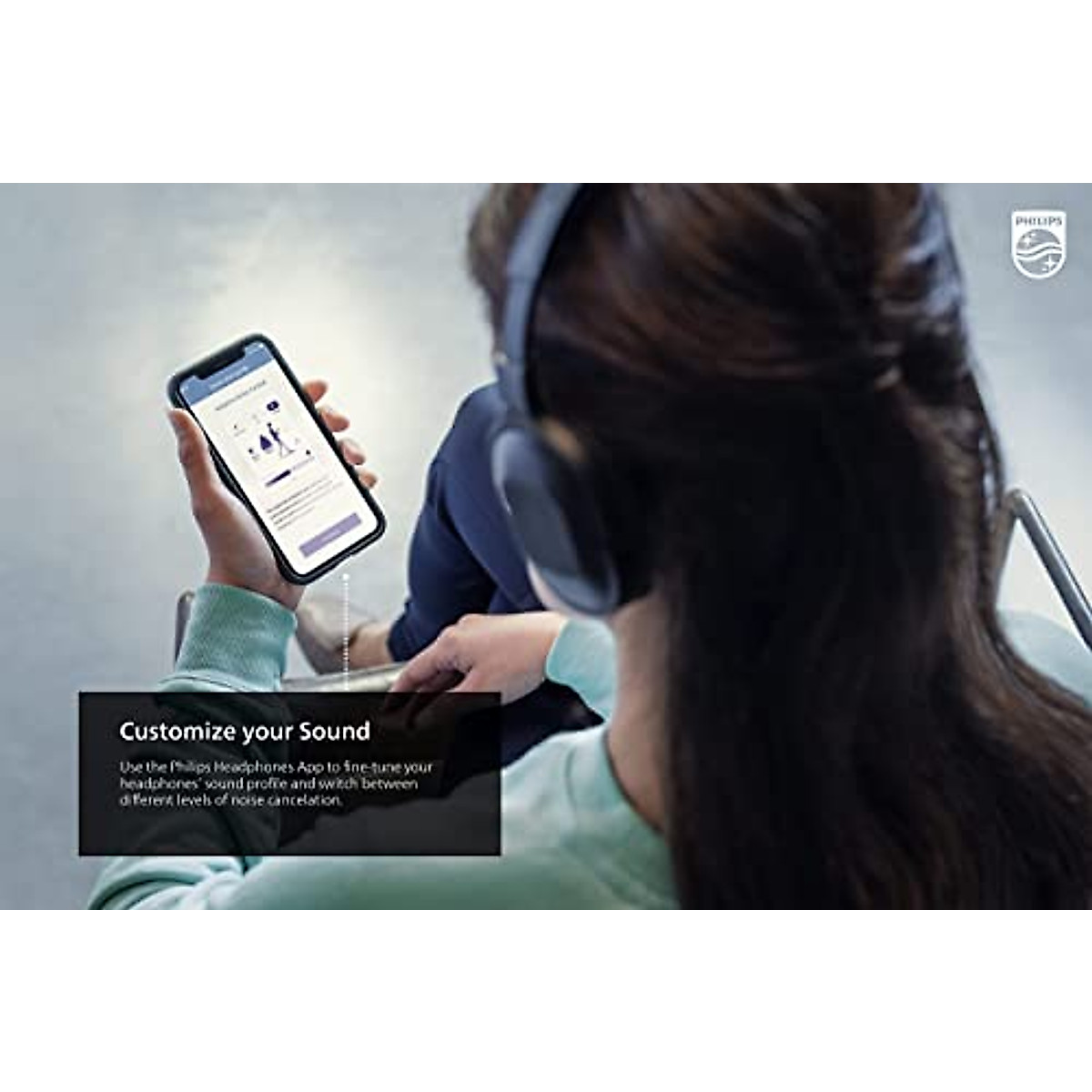 PHILIPS Active Noise Cancelling Headphones Wireless Bluetooth H6506 Flat Folding Lightweight Over Ear Wireless Headphones w/Multipoint Bluetooth Connection 30h Playtime with Deep Bass for Home/Office