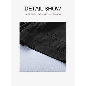 Dokotoo Womens Female Summer Vacation Casual Loose Comfy Drawstring Casual Elastic Waist Pocketed Shorts Pants Black Large