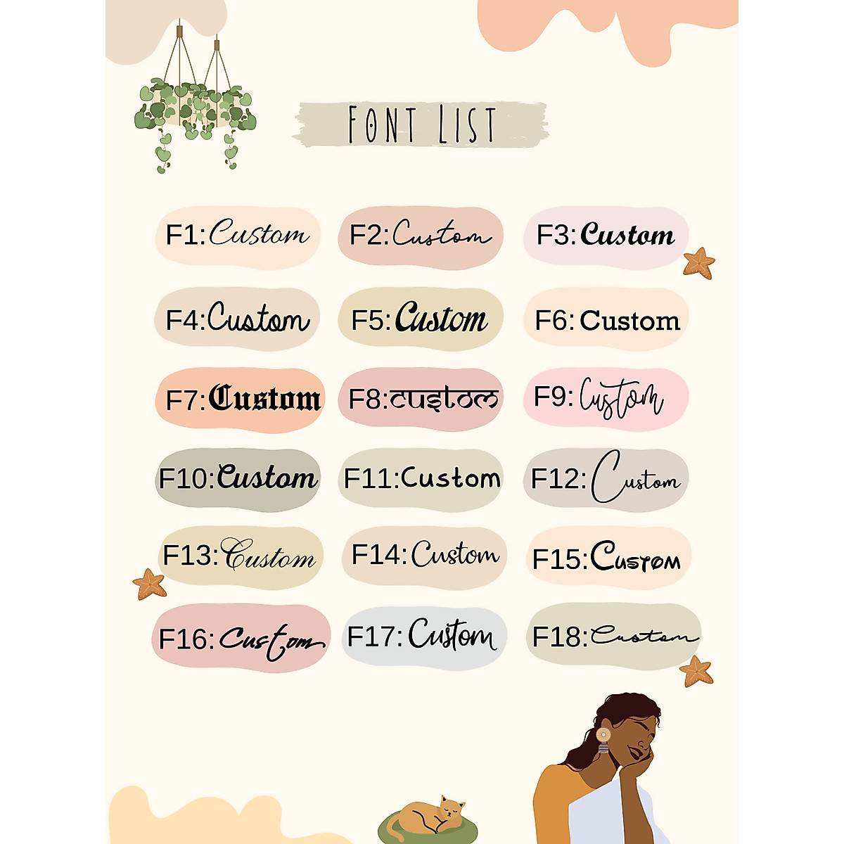 XanmegoJewelry 14K Gold Personalized Name Necklace - Custom Name Necklace with 18 Font Styles - Gold Figaro, Rolo or Cable Chain - Custom Bridesmaids Gifts