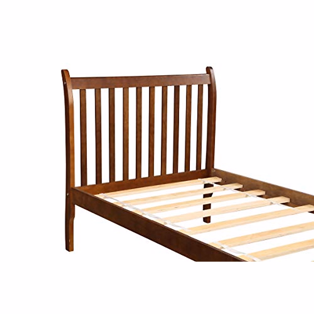 Twin Platform Bed,Solid Wood Bed Frame with Headboard and Footboard for Kids, Young Teens and Adults.No Box Spring Needed (Walnut)