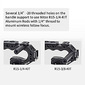 Nitze Stinger Handle NATO Top Handle with Quick Release NATO Clamp, NATO Rail and Cold Shoe Adapter for Camera Rig - PA28-A