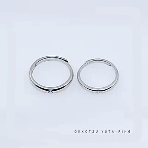 VNYIGDJS Jujutsu Kaisen Ring 925 Sterling Silver Adjustable Ring Anime Yuta Okkotsu Couple gift (Yuta Okkotsu one pair)