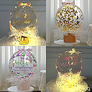 10 PCS Bobo Balloons,24 inch Clear Bubble Balloon,3.7 Inch Wide Mouth Design to Stuffing Gifts for Christmas Wedding Birthday Party Decorations,Balloon Stuffing Machine Dedicated