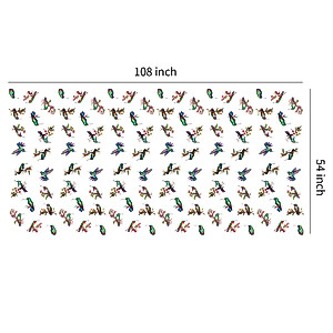 APOWBLS Hummingbird Birthday Party Decorations Tablecloth - Disposable Bird Hummingbird Party Supplies Table Cover, Floral Hummingbird Bridal Baby Shower Wedding Table Cloth - 3 Pack (54in x 108in)