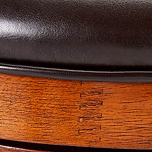 Christopher Knight Home Waldo Reconstituted Leather Counter Stools, 2-Pcs Set, Chocolate Brown