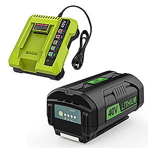 AYTXTG 40V 6.5Ah Lithium-ion Battery for Ryobi 40V Volt Battery Cordless Tools OP4040 OP4026 OP4030 OP4050 OP4060A Ryobi 40V Battery with Ryobi 40v Charger OP401
