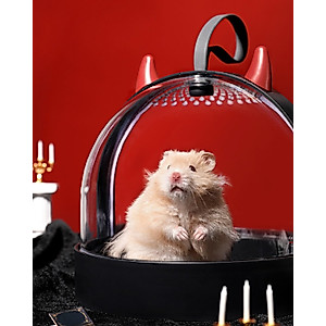 Portable Travel Small Animal Carrier Cage with Water Bottle, Breathable Small Pet Outgoing Bag Case for Hamster Sugar Glider Gerbil Hedgehog Squirrel Lizard Bird Ferrets Chinchilla Guinea Pig