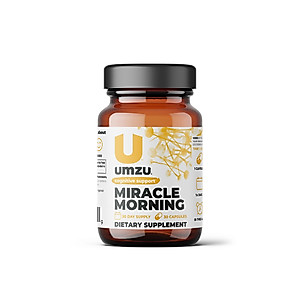 UMZU Miracle Morning - Natural Energy Supplements - with Caffeine, L-Theanine, Thiamin & More - Focus & Energy Pills - 30 Day Supply - 30 Capsules
