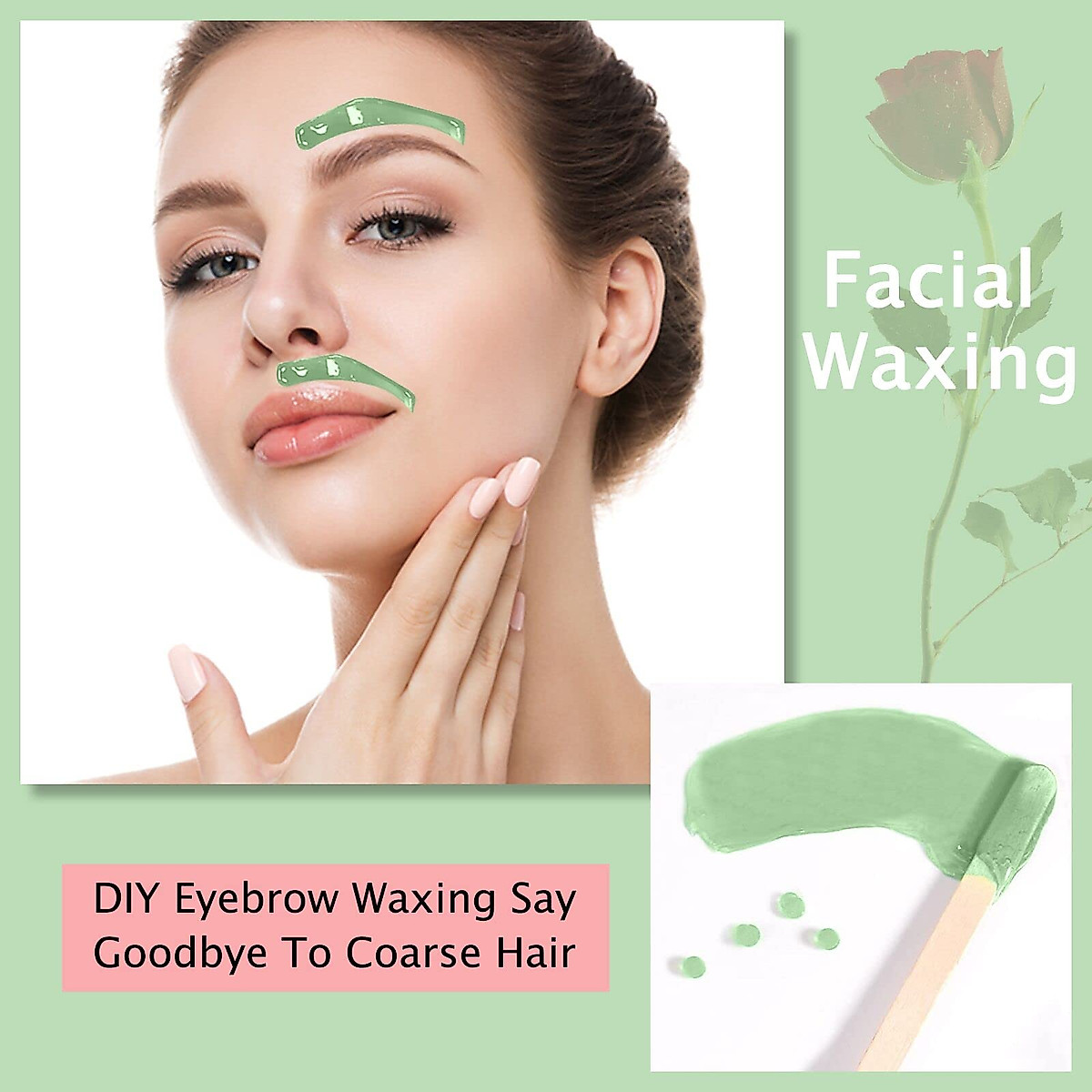 Wax Beads For Hair Removal, 10.5oz/300g Cileypia Hard Waxing Beads For Sensetive Skin, Painless Pearl Wax Beans For Women Men Eyebrow, Face, Brazilian with 10 Spatulas (Tea Tree)