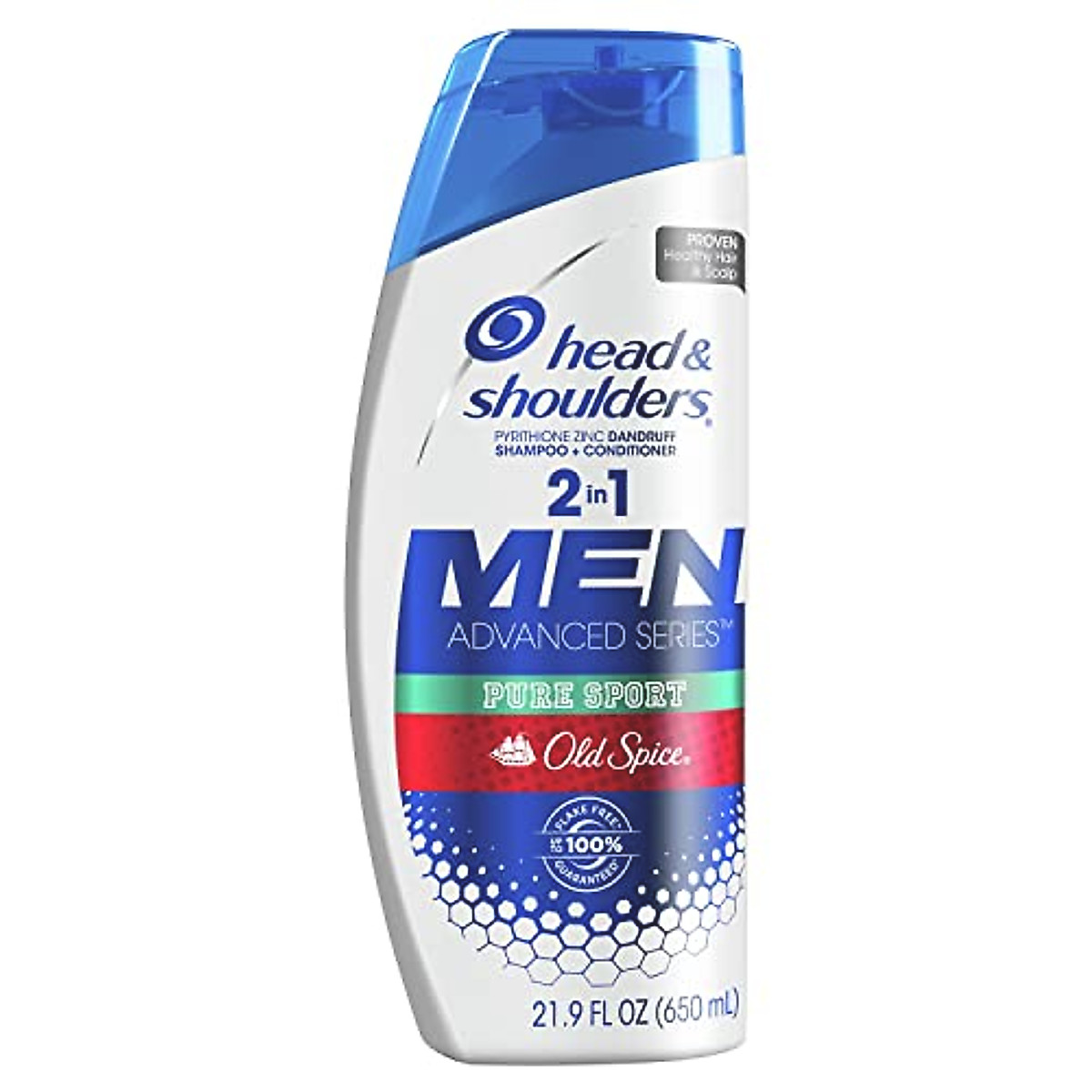 Head & Shoulders Old Spice Pure Sport Dandruff 2 in 1 Shampoo and Conditioner, 21.9 fl oz