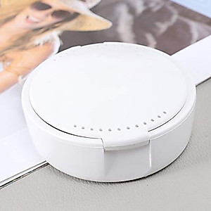 FALOME 2pcs Denture Case Denture Bath Box Denture Retainer Container False Teeth Storage Box with Mirror