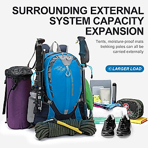 INOXTO Small Hiking Backpack with 2L Water Bladder and Waterproof Rain Cover, 25L Hydration Backpack Hiking Daypack Camping Backpack for Travel Cycling Hiking Camping Outdoor for Men and Women