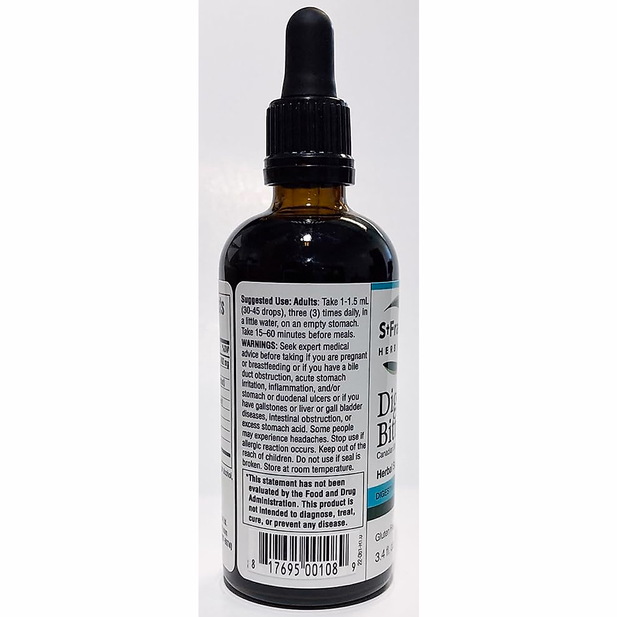 St. Francis Herb Farm - Digestive Bitters 100ml - Herbal Supplements - Organic, Non GMO, Vegan, Gluten Free, Dairy Free