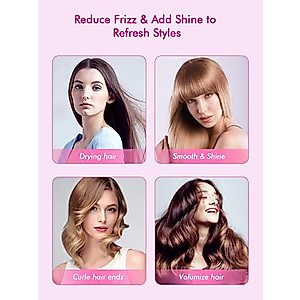 Hair Dryer Brush Blow Dryer: Hot Air Brush One-Step Hairdryer and Styler Volumizer for Drying Volumizing Smoothing Women Hair Oval Barrel - Heated Hair Brush Dryer