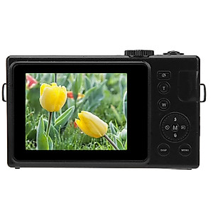 Vlogging Camera, Long Battery Life Selfie Dual Screen 4K Digital Camera Multifunction Cyclic Record 4X Zoom for Travel for Kids for Beginners for Outdoor (Black)