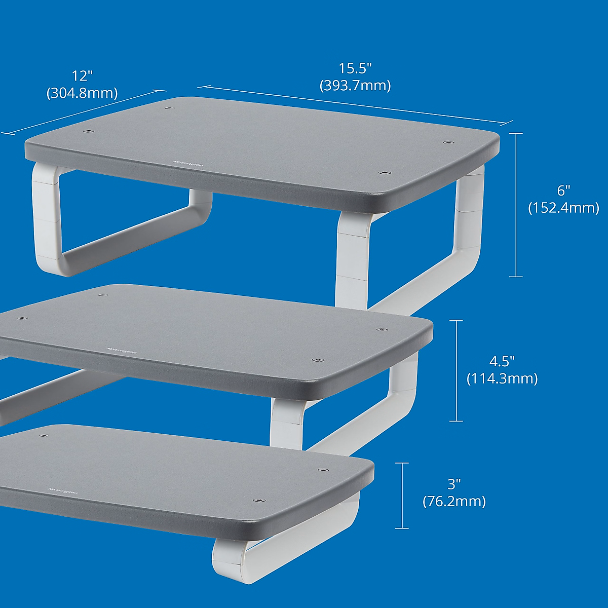 Kensington SmartFit Monitor Stand Plus for up to 24” screens - Gray (K60089)