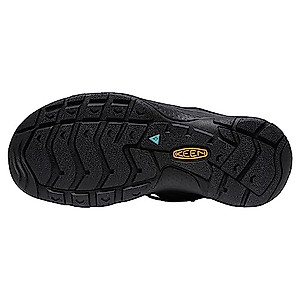 KEEN Women's Uneek Astoria Breathable Lifted Heel Two Cord Casual Water Sandals, Black/Black, 9.5
