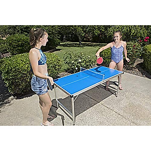 Poolmaster 72724 Outdoor Jr. Table Tennis Game, Blue