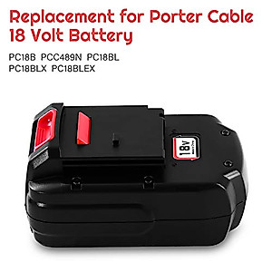 OHYES BAT 18 Volt PC18B Replacement Battery Compatible with Porter Cable 18V Battery PC18B-2 PCC489N PC18BLEX 2Packs
