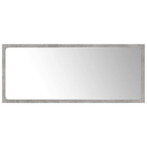 GROSERY Bathroom Fixtures Bathroom Mirror Concrete Gray 35.4"x0.6"x14.6" Engineered Wood,Stress Safety precautions: for Your Safety, Carefully Follow Each Step of The Instruction Guide provided.