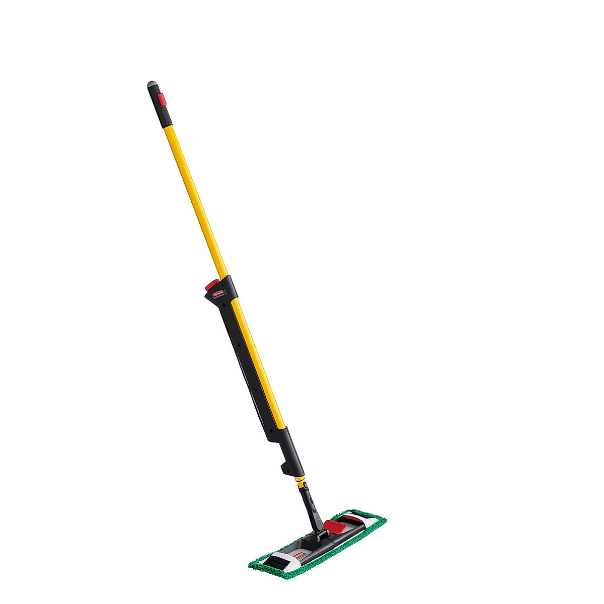 Rubbermaid Commercial Products 18 inch Adaptable Flat Mop Microfiber Pad, Green, for Janitorial/Professional Cleaners and Light-Duty Cleaning/Mopping with Tab/Pocket Functions