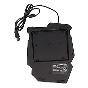 Zunate One Handed Gaming Keyboard, RGB Backlit 35 Keys Portable Mini Gaming Keypad, USB Wired Single Hand Ergonomic Keyboard for Game