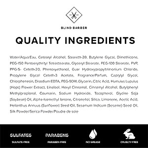 Blind Barber 30 Proof Styling Cream - Workable Hair, Beard & Mustache Cream for Men - Control Beard & Mustache Frizz - Water Based Style Cream with Light Hold & Natural Shine (3.2oz / 100ml)